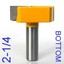 1PC 1/2" Shank 2-1/4" Diameter Bottom Cleaning Router Bit S ...