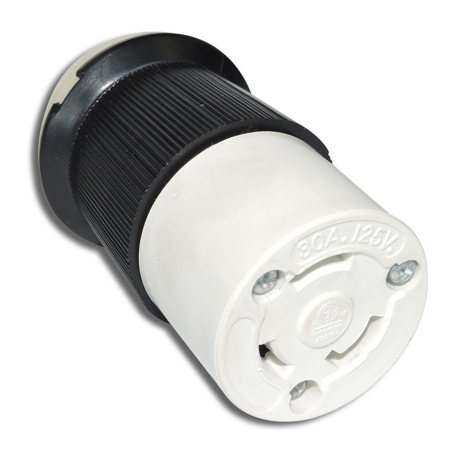 30 AMP RV Power Cord Locking Shore Connector Replacement End Marine ...