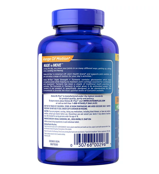 2 PACK Osteo BiFlex Joint Health Triple Strength Turmeric Improv. 440 ...