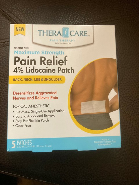 Theracare Pain Relief 4% Lidocaine Patches - 5 Count for sale online | eBay