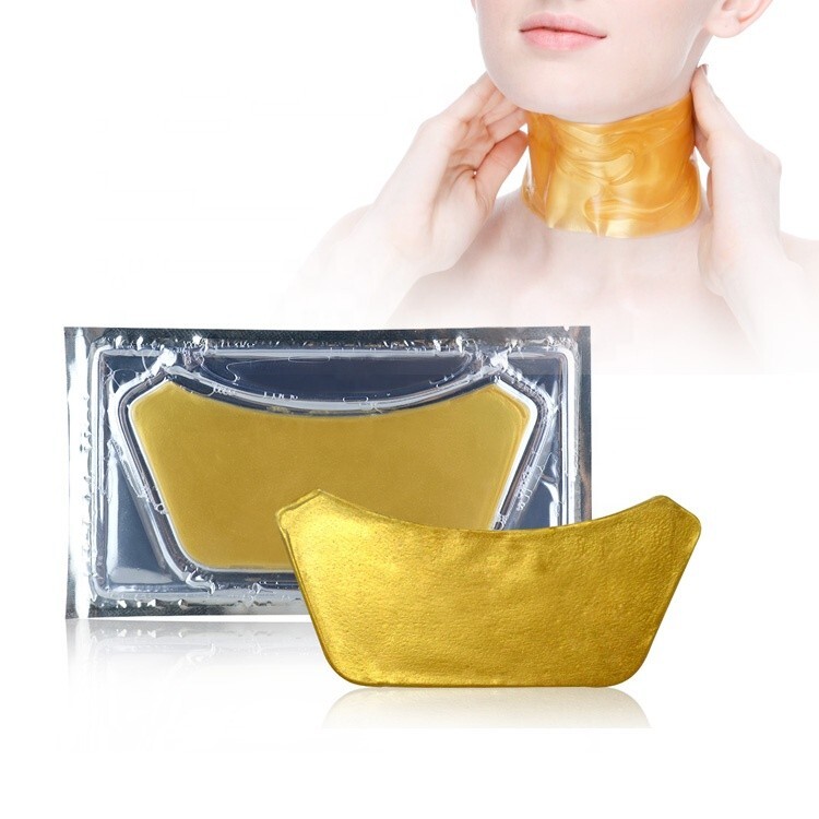 Facial Skincare Mask REAL 24k Gold Collagen Neck Mask Anti Aging ...
