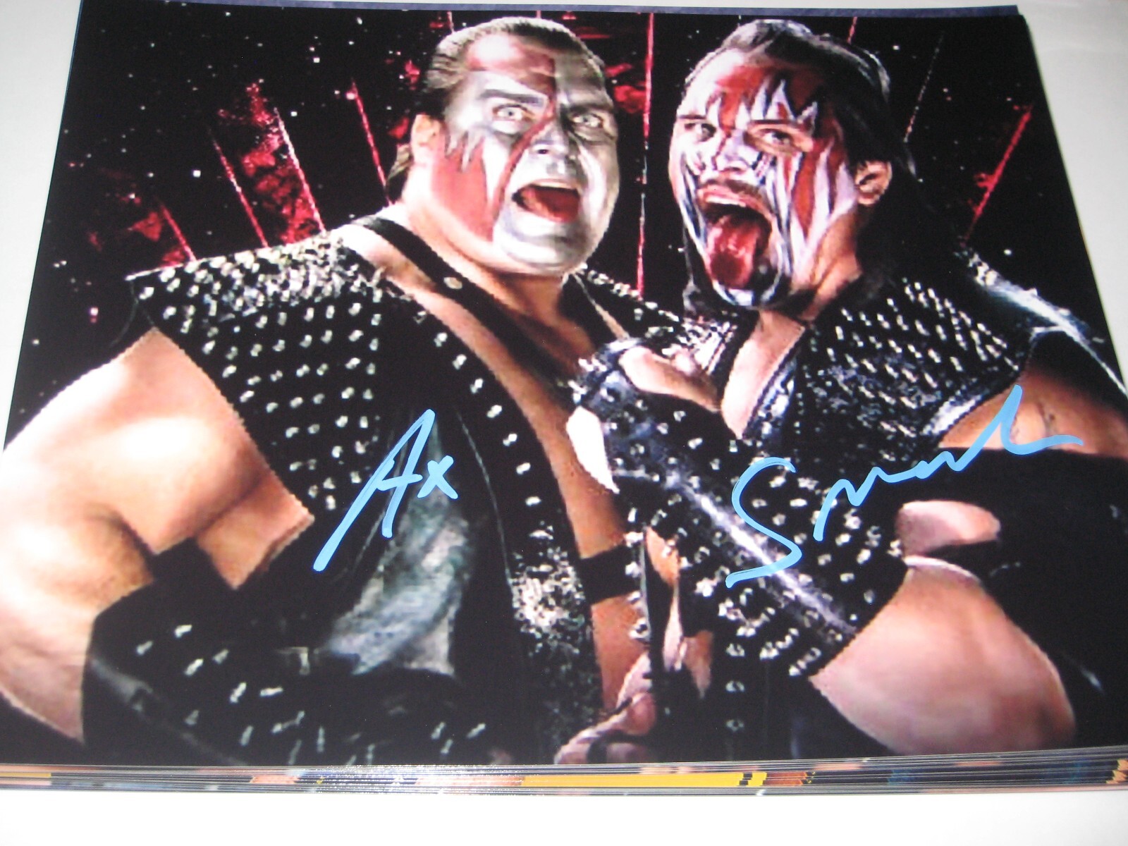 WWF,WWE LEGENDS DEMOLITION AX & SMASH AUTO SIGNED 8X10 PHOTO COA FREE ...