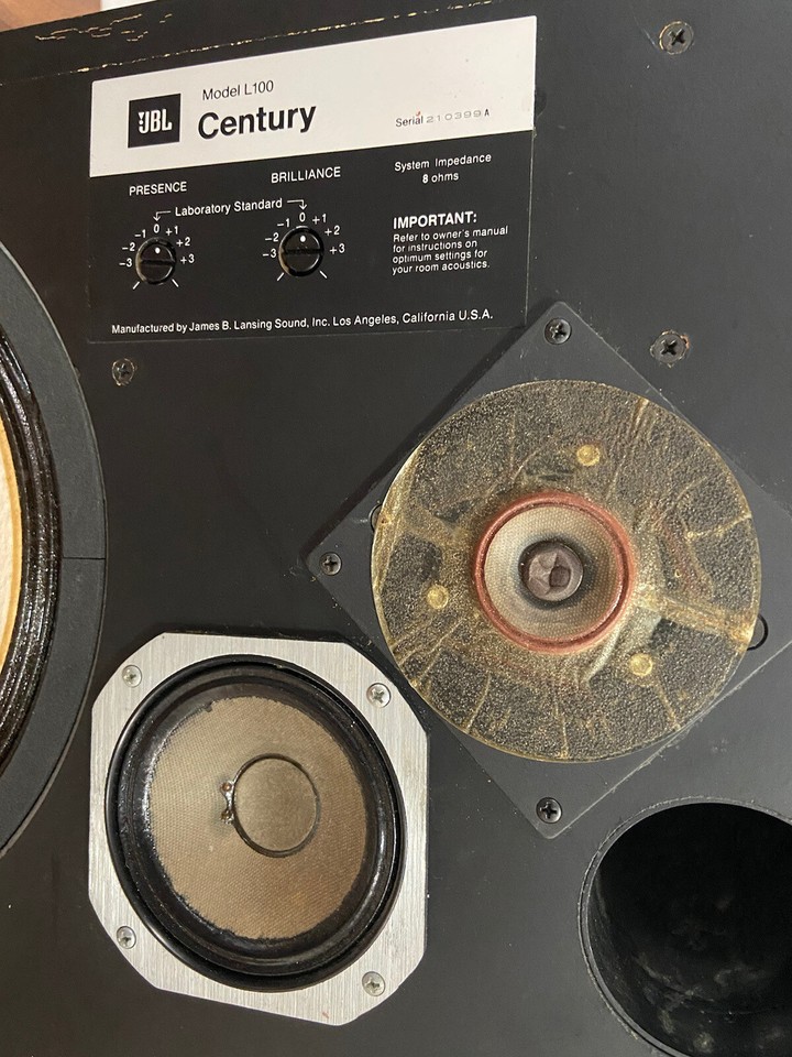 1 ) JBL CENTURY L-100 Vintage Speaker no grills ( Single ) | eBay