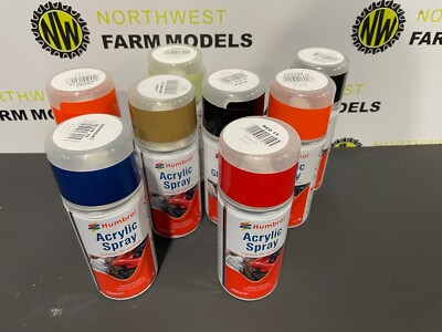Humbrol 150ml Spray Paint - Acrylic Enamel Matt Satin Gloss Effect ...