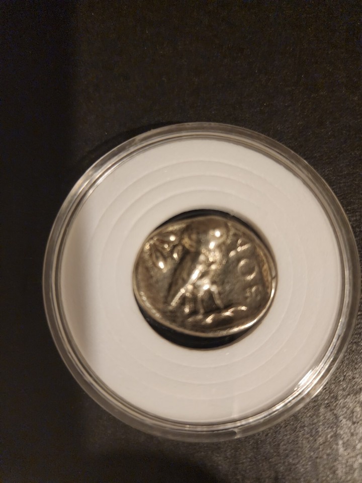 440-404 BC Ancient Greek Coin Athena and Owl - Silver Plated ...