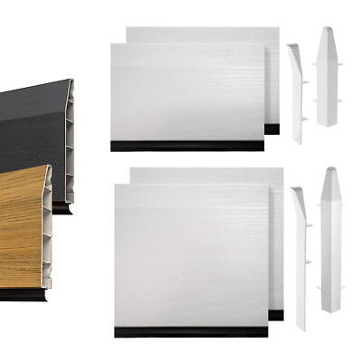 uPVC Chamfered Plastic Skirting Sample Pack inc Corners Roomline PVC ...