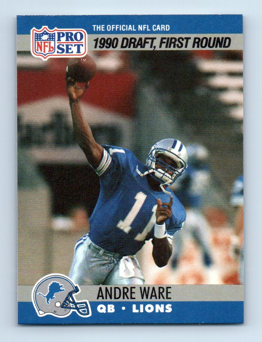 1990 Pro Set Andre Ware Detroit Lions #675 | eBay