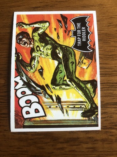 1966 TOPPS BATMAN BLACK BAT #45 TRAP FOR THE RIDDLER CARD COMBINE SHIP ...
