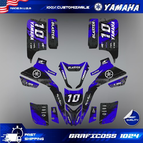 yamaha blaster yfs 200 yfs200 decals graphics stickers full kit atv ...