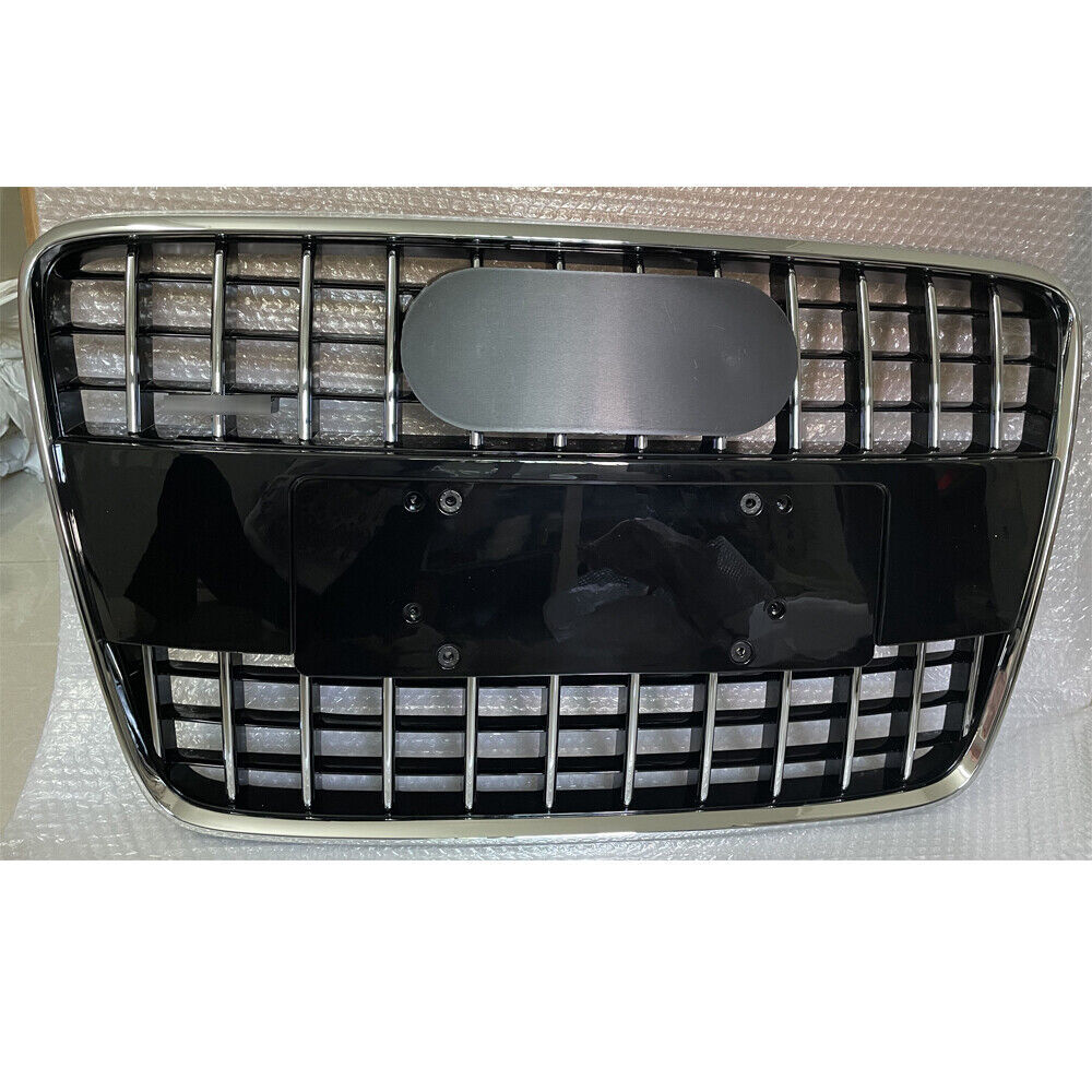 Fit For Audi Q7 2007-2015 Front Upper Mesh Grille Chrome Frame Bumper ...