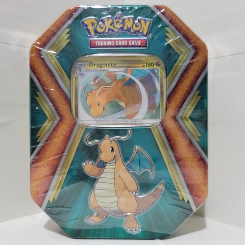 ⚡ Pokemon TCG Dragonite Tin- 3 Booster Packs + 1 promo Card (Factory ...