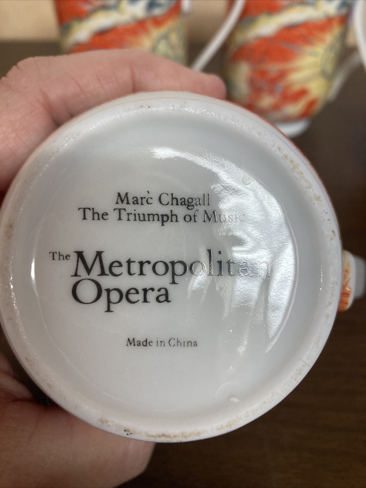 SET OF 4 MARC CHAGALL TRIUMPH OF MUSIC METROPOLITAN OPERA COFFEE MUG ...