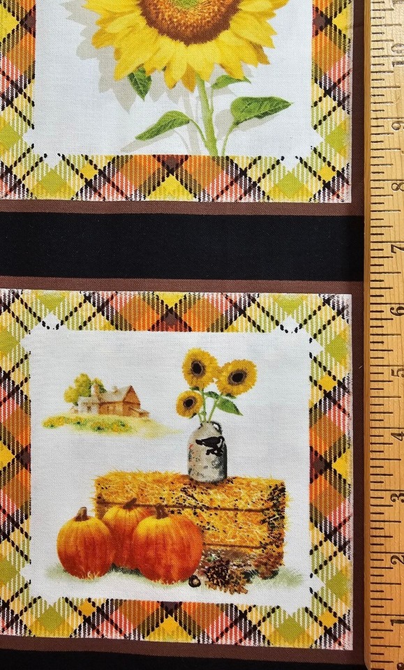 Henry Glass - Autumn Splendor Block Quilting Fabric Panel w/ Chickens ...