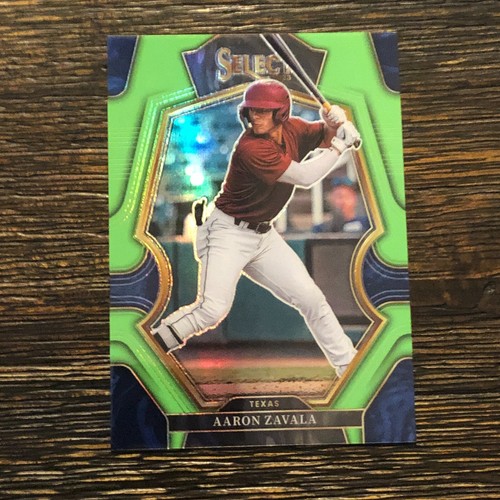 2023 Panini Select Baseball Aaron Zavala Rookie Green Prizm /75 Texas ...