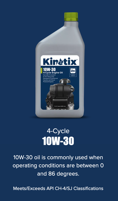 Kinetix 10w-30 Small Engine Oil 1 Quart Bottle 80001 Case of 12 for ...
