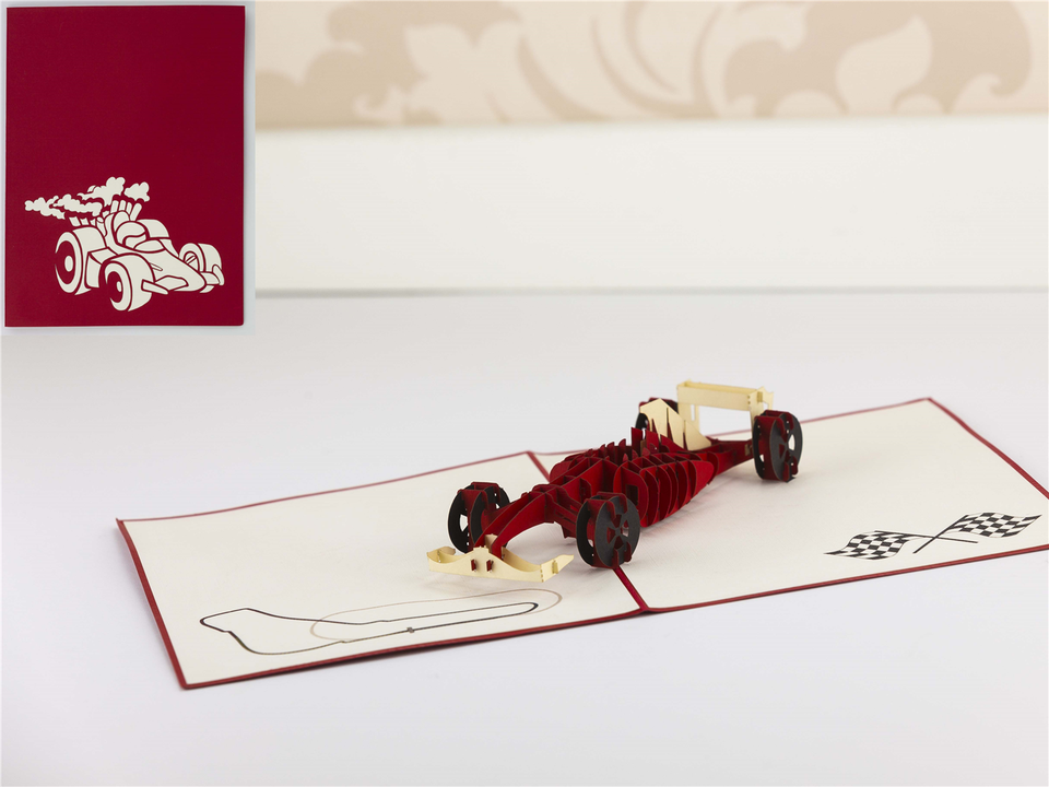 Handmade Kirigami Greeting Card Formula 1 | Origami | eBay