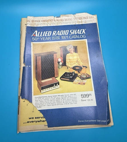 Vintage 1971 Allied Radio Shack Electronics Catalog Tandy Corp. 2nd ...