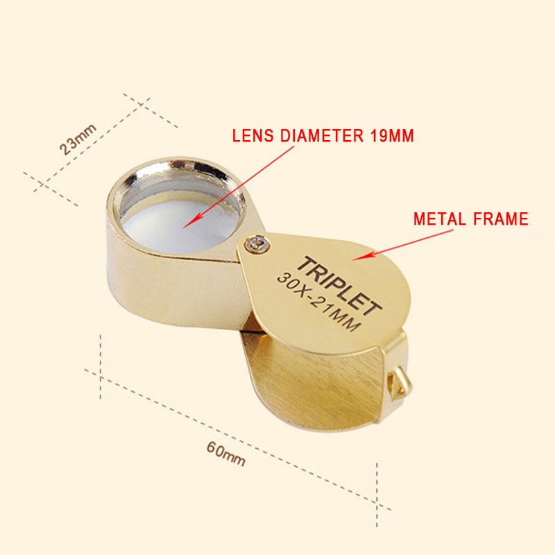 30X Jewelers Loupe Magnifier Eye Pocket Jewelry Coin Loop Magnifying ...