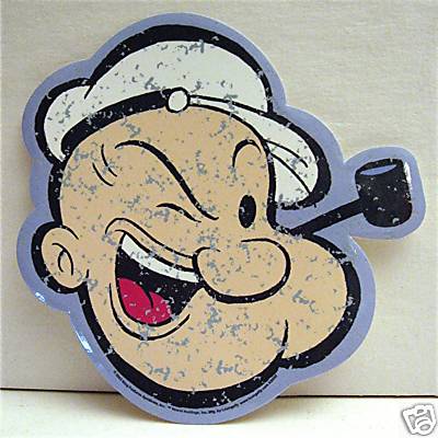 Popeye With Pipe Diecut King Features Vinyl Sticker #1 | eBay