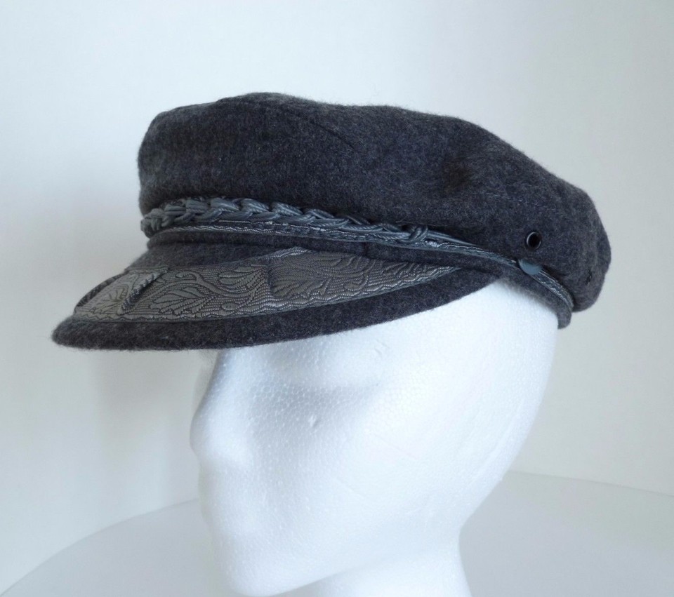 Greek Fisherman Gray Wool Blend Hat Cap Dorfman Pacific Made in Greece ...