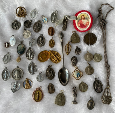 Vintage Catholic Religious Medals Pendants Lot | eBay