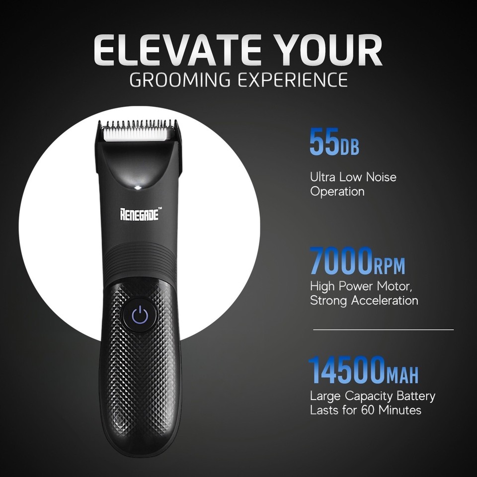 Ball Trimmer for Men Manscape Pubic Hair Waterproof Electric Groin Body ...