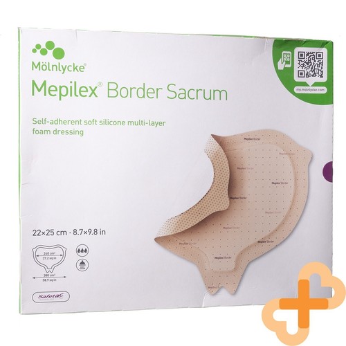 MHC MEPILEX Border Sacrum Bandage Patch 22 x 25 cm Silicone 5 pcs. Self ...