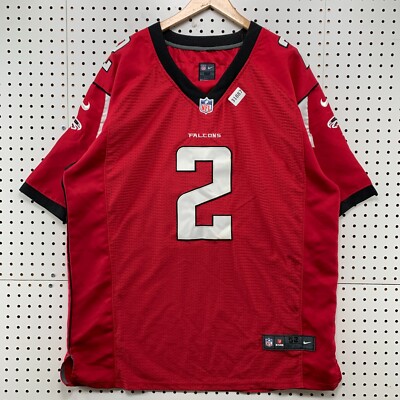 NIke Atlanta Falcons Jersey Red Mens 52 FIts 2XL #2 Ryan Embroidered ...