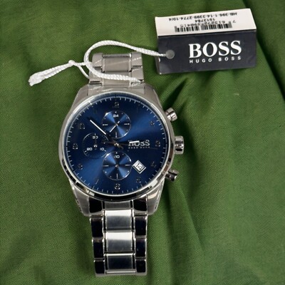 HUGO BOSS Skymaster 44mm Blue Steel Watch 1513784 | eBay Australia