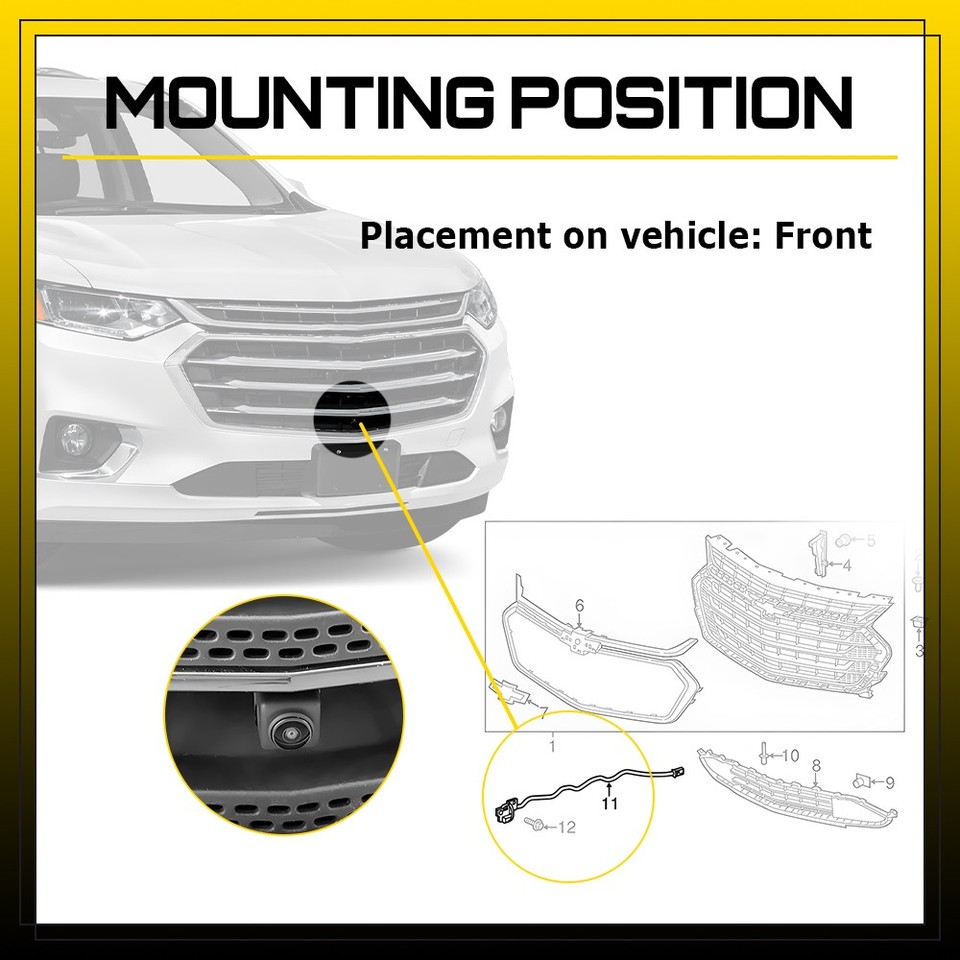 NEW Front View Bumper Parking Camera for 2018-2021 Chevrolet Traverse ...