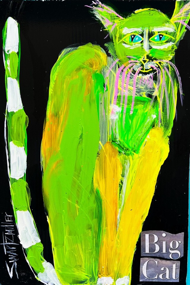 FREE SHIPPING ABSTRACT FRAMED LADY NUDE PAINTING Original SWARTZMILLER ...
