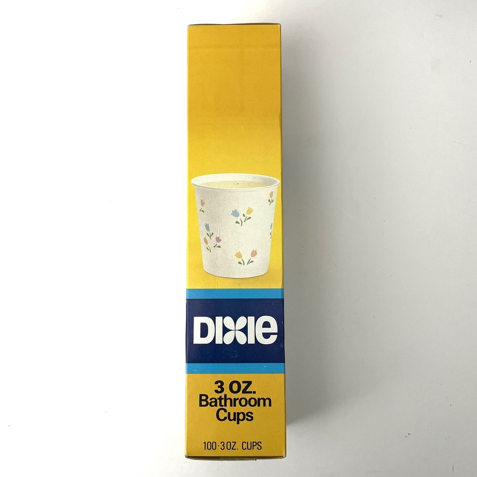 Sealed Box Vintage 1986 Dixie Bathroom Cups Tulips Flowers 100 Count 3 oz Cup | eBay