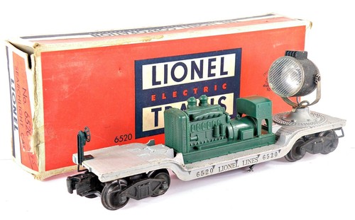 Lionel PW 6520 Searchlight Car Green Generator w/Box /27/ | eBay
