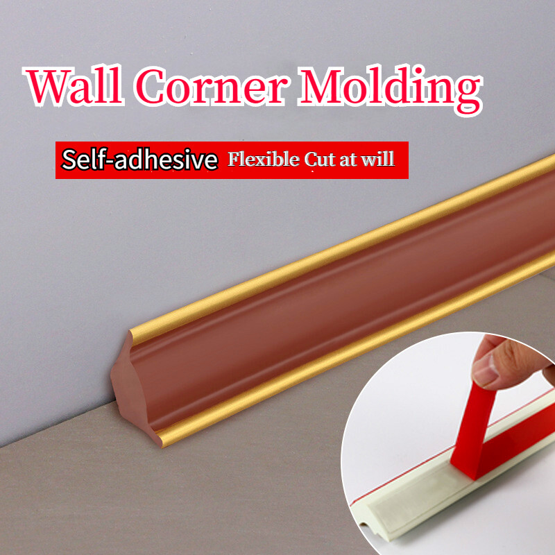 Self-adhesive Wall Inner Corner Trim Molding Line Ceiling Edge Caulk ...