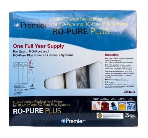 Premier RO-Pure Plus Replacement Filters For Reverse Osmosis Systems RO ...