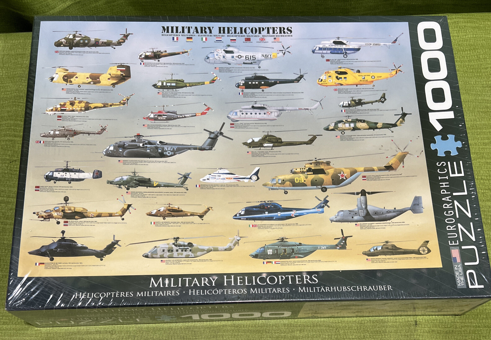 Jigsaw Puzzle 1000 pc NEW! SEALED IN BOX! Military Helicopters 19 1/4 ...