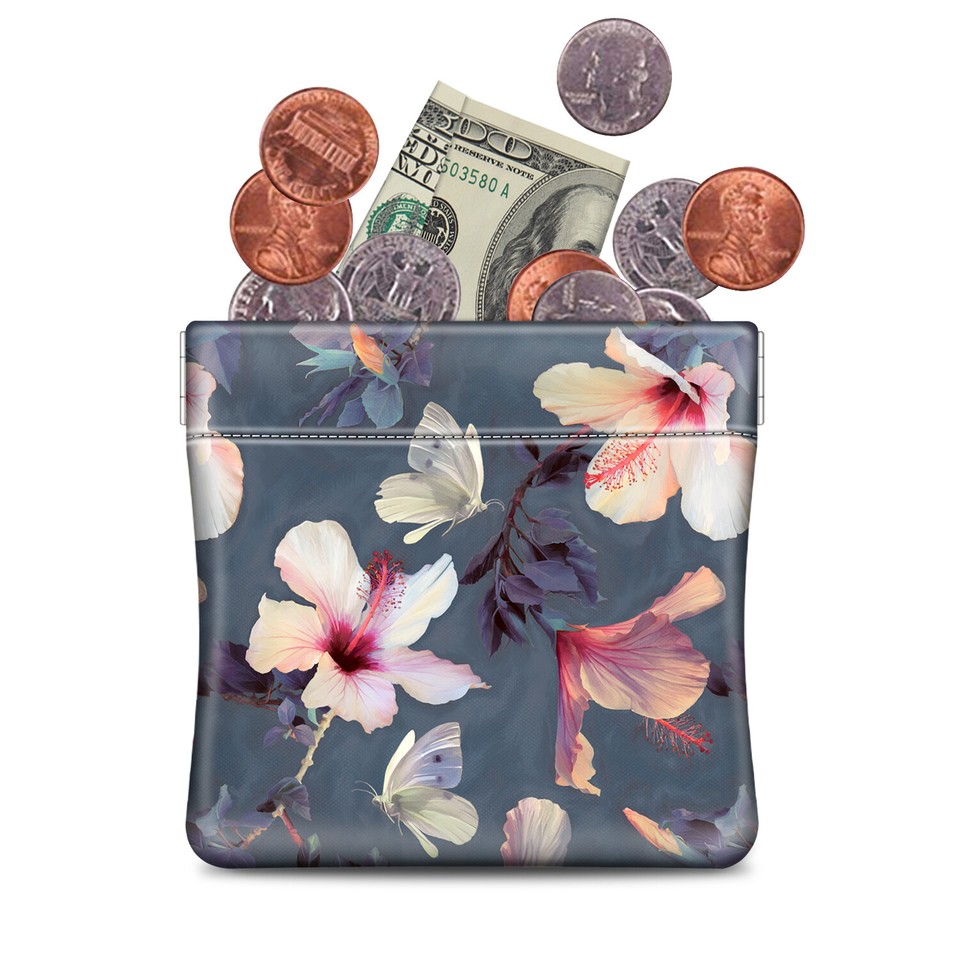 PU Leather Squeeze Coin Purse Coin Pouch Wallet Change Holder for Woman ...
