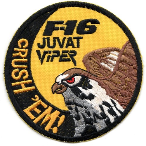 4" F-16 80TH FIGHTER SQUADRON JUVAT VIPER CRUSH EM EMBROIDERED PATCH | eBay