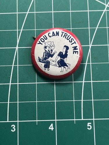 WWII "Your Can Trust Me" Button Pin Homefront | eBay