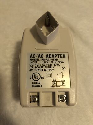 16.5vac 16.5 50VA Security Alarm Transformer Plug-In AC adaptor PS ...