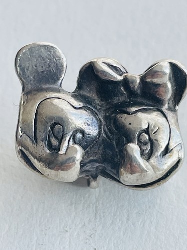 Mickey and Minnie Mouse Heads Silver Bead Chamilia - Gem