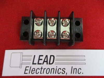 QTY 3 TYCO/AMP BARRIER TERMINAL BLOCK DOUBLE ROW 6 SCREW TERMIAL ...