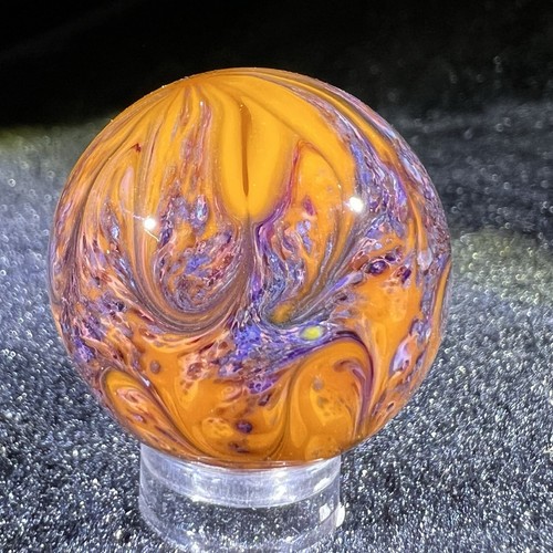 1 1/4” Mad Man Marbles Multi Color Raked Frit Marble Signed MMM 13 | eBay