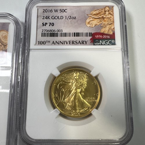 3-PIECE SET - 2016-W CENTENNIAL GOLD NGC SP70 EARLY RELEASE- 100th ...