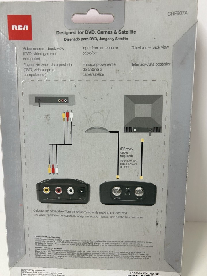RCA CRF907 Compact RF Modulator Audio Video Digital Converter (150) | eBay