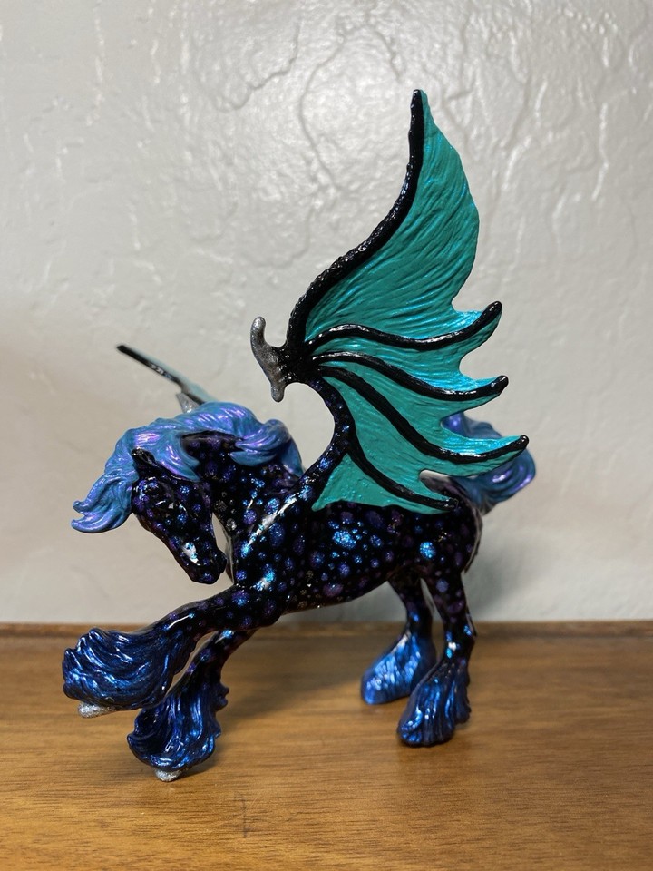 custom Breyer Stablemate Gypsy Vanner Blue Dragon Horse | eBay