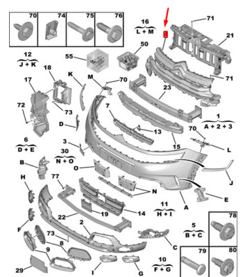 CITROËN C5 AIRCROSS Radiator Grille 1638495080 NEW GENUINE | eBay UK