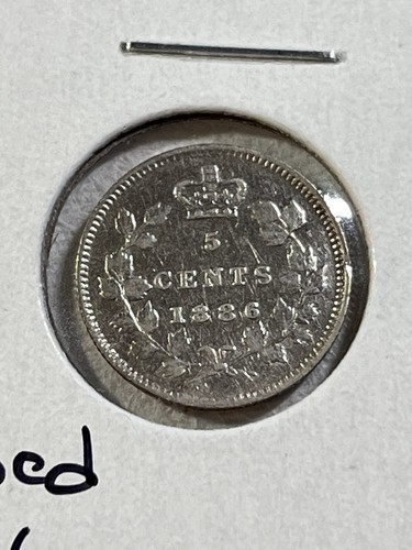 1886 Canada 5 Cents Small Silver Coin Small 6 Cleaned | eBay