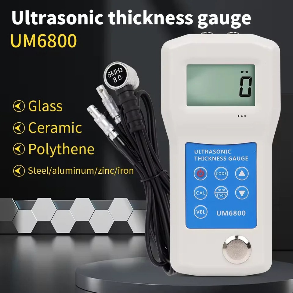 Double Precision Ultrasonic Thickness Gauge Pipe Wall Thickness Gauge ...