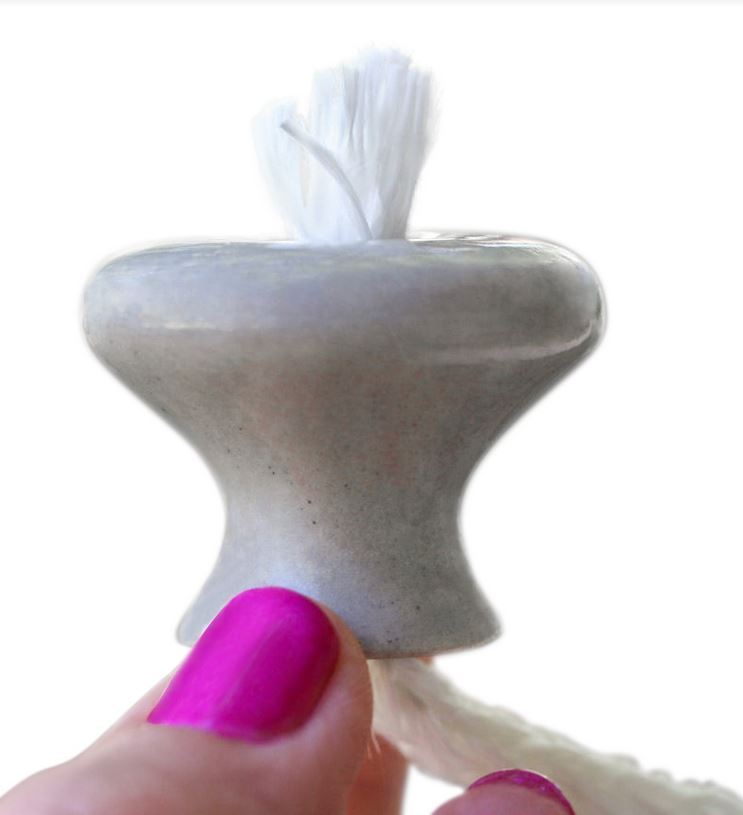 2 pk Ceramic Wick Holder | Large Ceramic Wick Holder with 10 ...